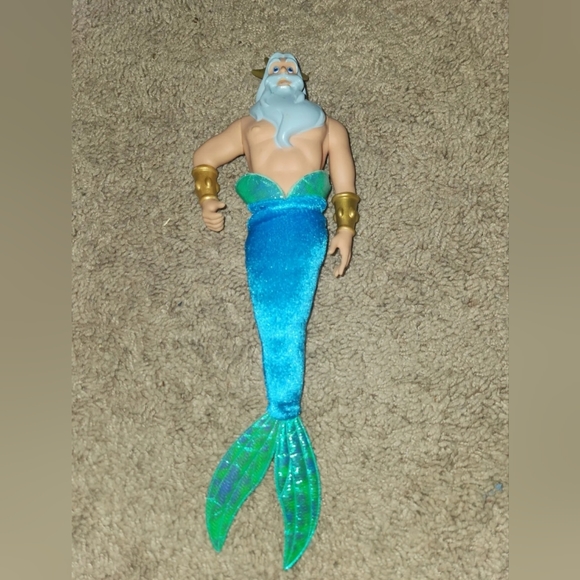 Disney | Toys | Disney Store King Triton Plush Doll 2 Retired Little ...
